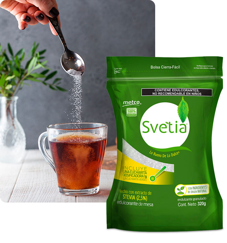 Svetia | Edulcorante Natural | Stevia en Polvo | Genuino Metco